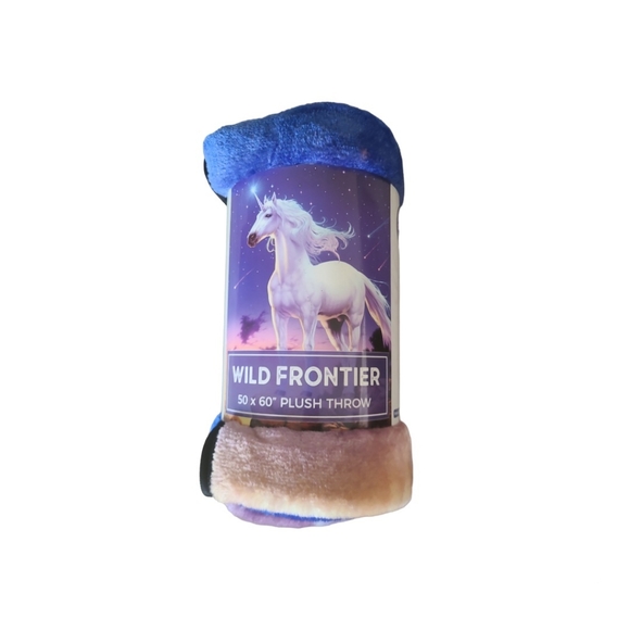 wild Frontier | Bedding | Unicorn Wild Frontier Plush Throw Blanket ...